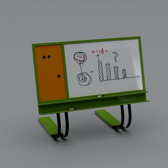 Low Poly Whiteboard 3D Model for Creative Projects