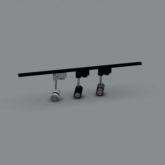 Low Poly Track Light Series 3D Model – Modern Lighting Design