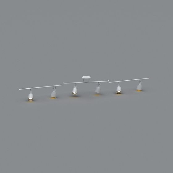 Minimalist Track Light 3D model for Contemporary Design