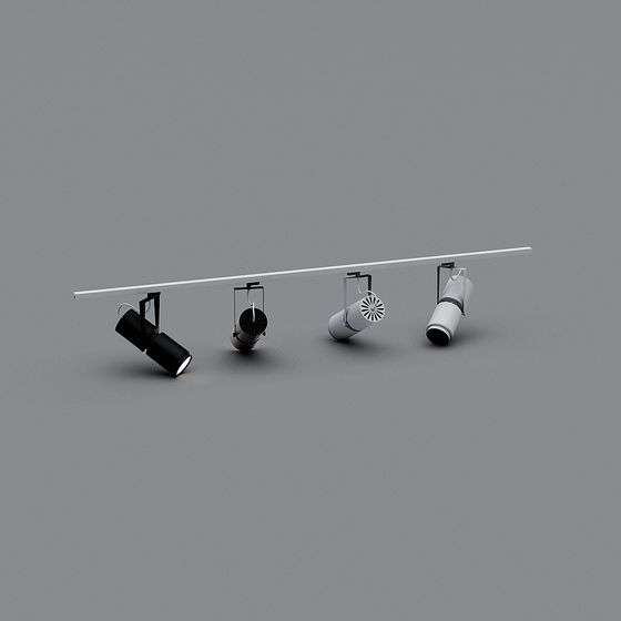 Elegant Minimalist Track Light 3D model