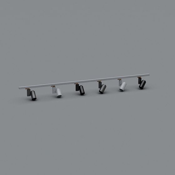 Stylish Low-Poly Track Light 3D Model