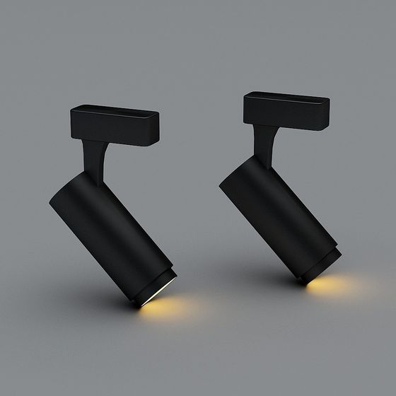 Modern Black Track Light 3D model