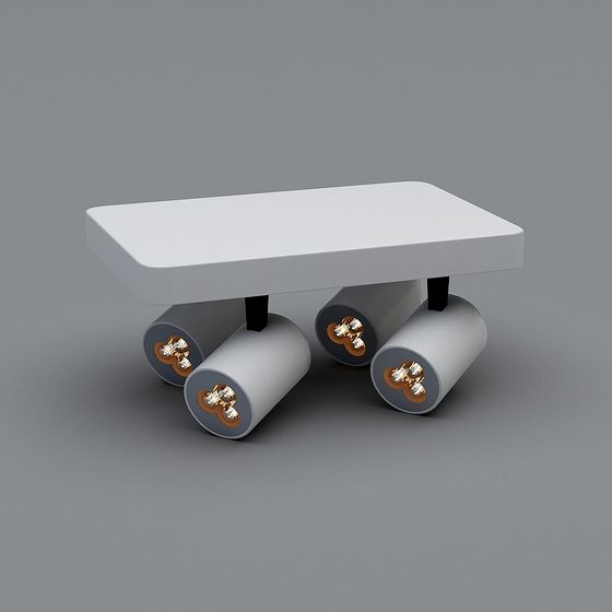 Rolling Platform Low Poly 3D Model – Futuristic Design