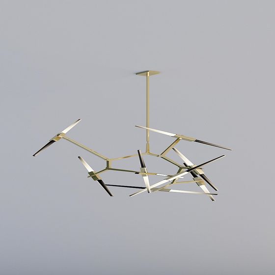 Futuristic Wing 3D Model – Gold & Black Low-Poly