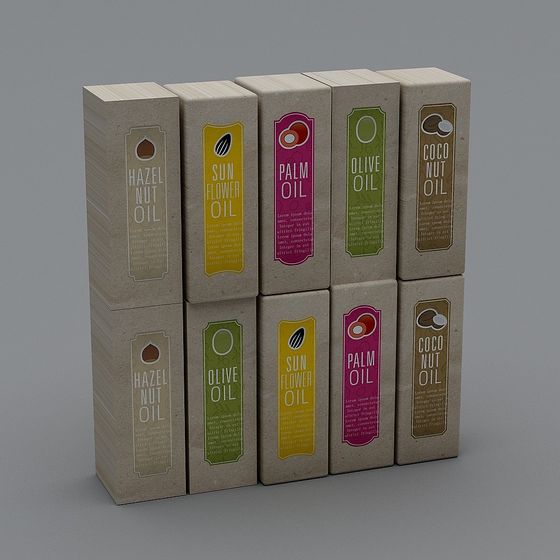 Stylish Low-Poly Oil Bottle 3D Model