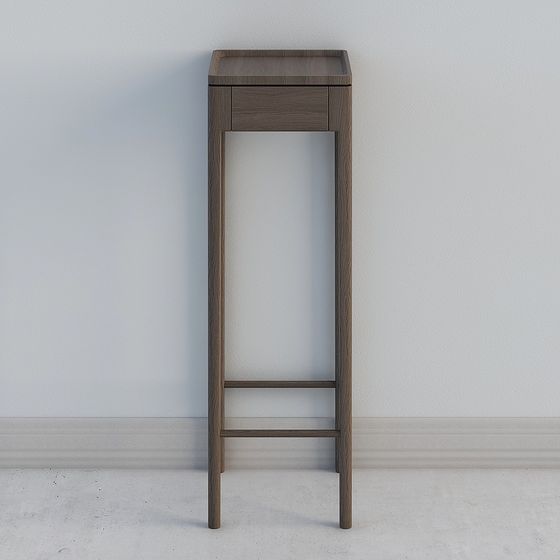 Brown Side Table 3D Model – Cozy Style Free