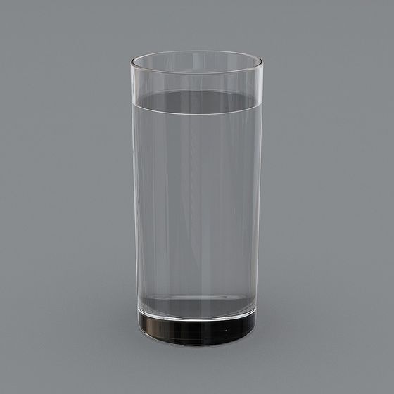 Elegant Low-Poly Glass Cup 3D model