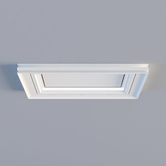 Elegant Low-Poly Ceiling Decorative Panel 3D model