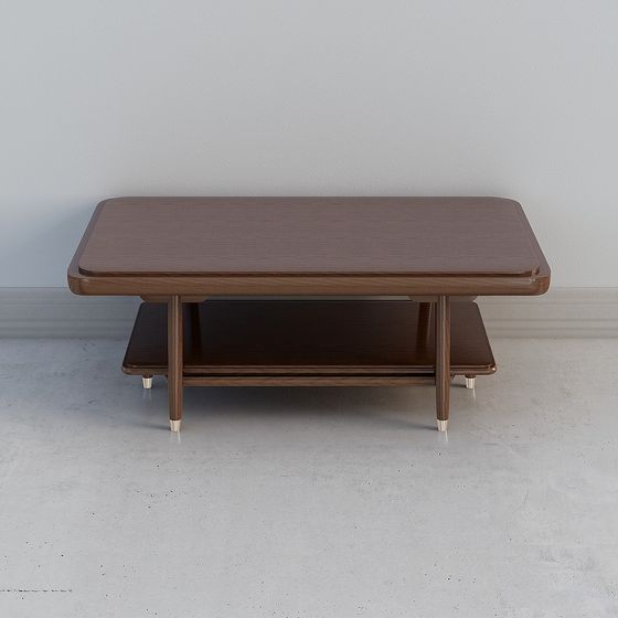 Chic Low-Poly Coffee Table 3D model for Modern Spaces