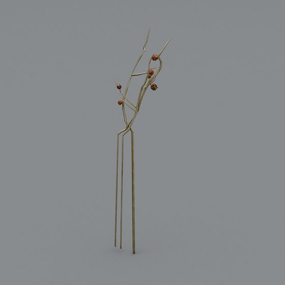 Unique Low-Poly Tree Branch 3D model