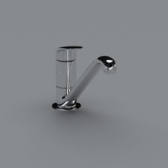 Elegant Low-Poly Faucet 3D Model