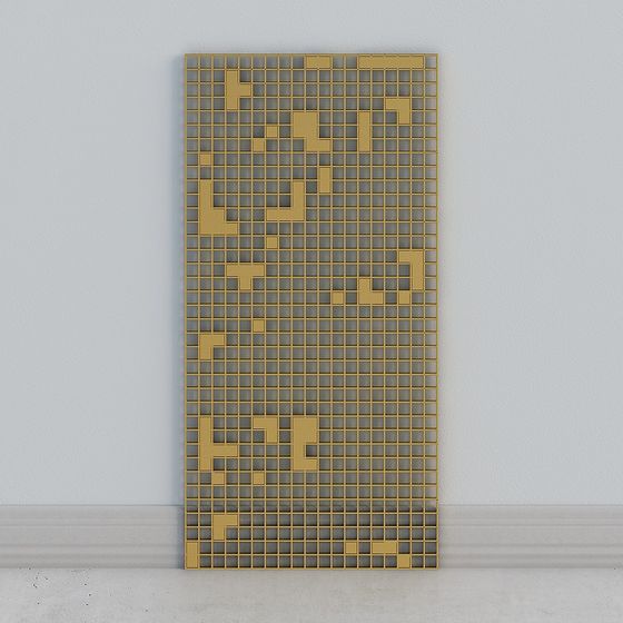 Pixel Door 3D model - Retro Future Design