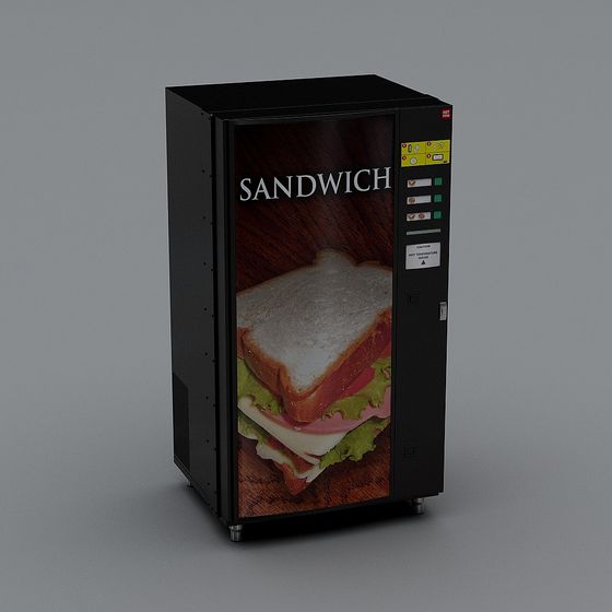 Low-Poly Sandwich Vending Machine 3D model