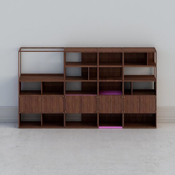City Window Stylish Bookshelf 3D model