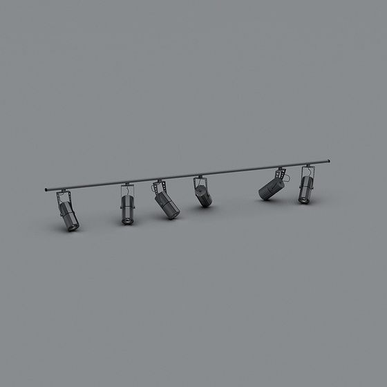 Stylish Low Polygon Track Light 3D model