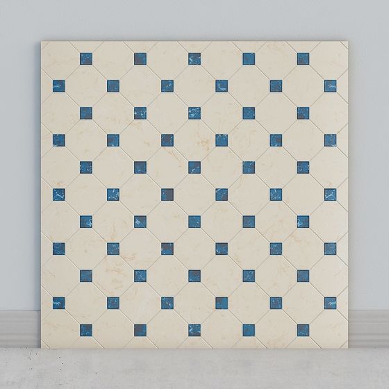 Low-Poly Tile Wall Panel 3D Model
