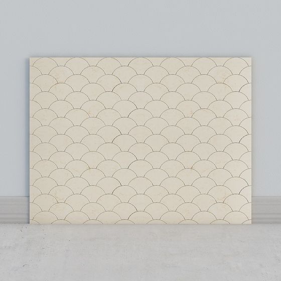 Stylish Low-Poly Fish Scale 3D Model