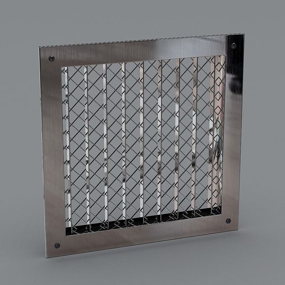 Sleek Metal Vent 3D model for Modern Design