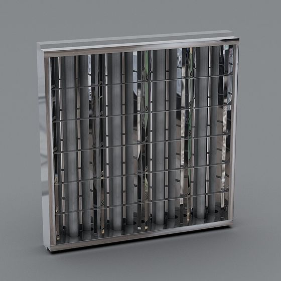 Futuristic Low-Polygon Metal Column 3D Model