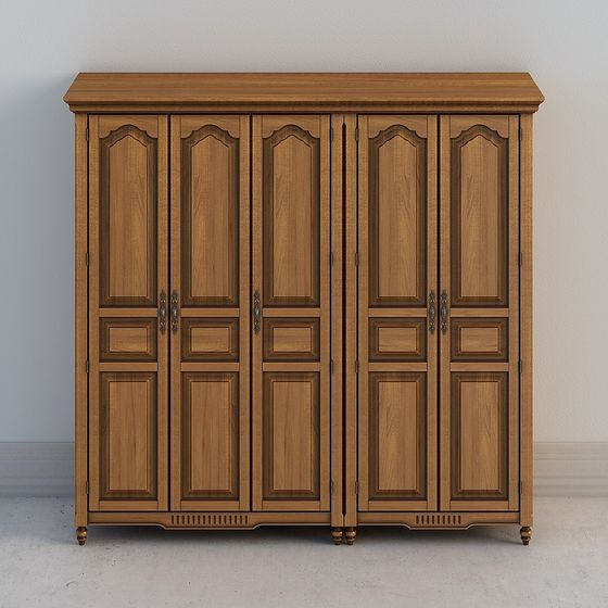 Vintage-Modern Fusion Wardrobe 3D model