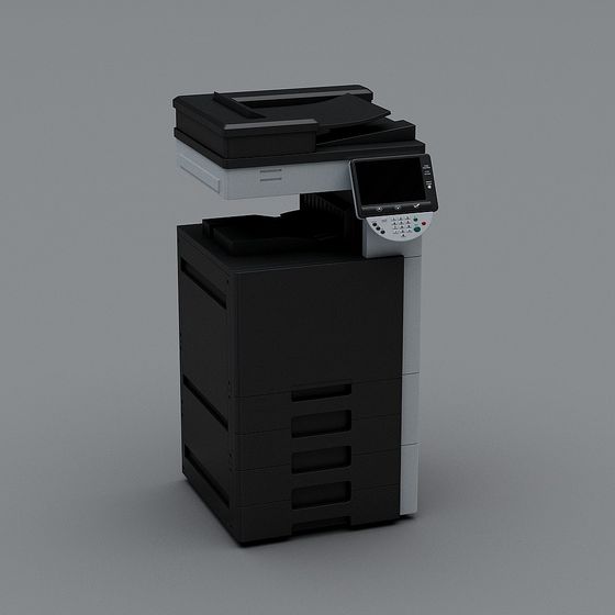 Realistic Low-Polygon Copier 3D model