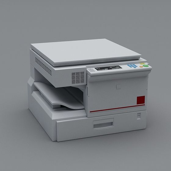 Low Poly Photorealistic Printer 3D model