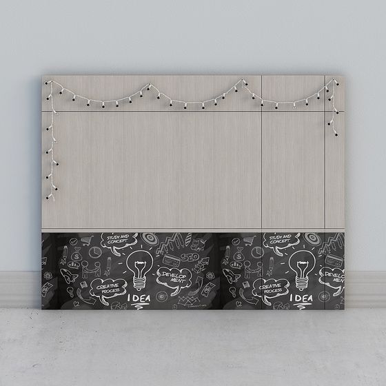 Modern Blackboard Wall 3D model for Creative Spaces