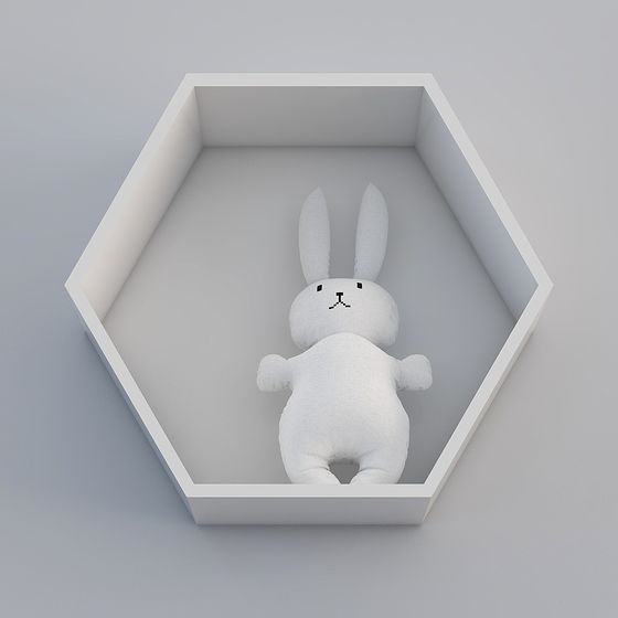 Charming Low-Poly Rabbit 3D Model