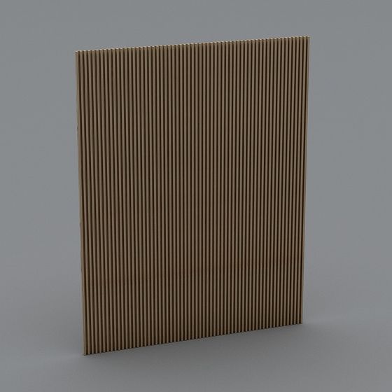 Rippled Wood Panel 3D model