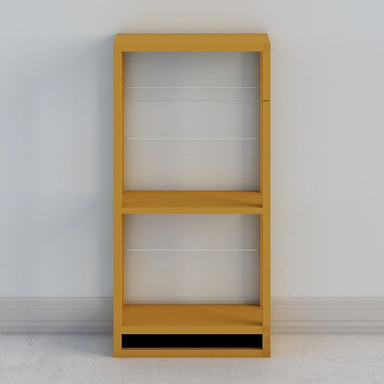 Elegant Low Poly Bookshelf 3D model
