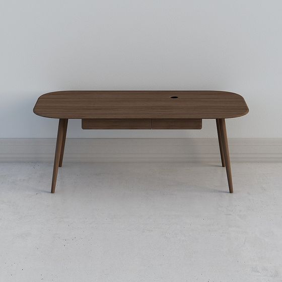 Streamlined Office Desk 3D model