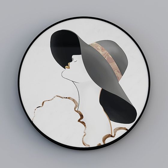 Charming Low-Poly Hat Girl 3D Model