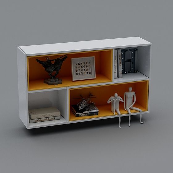 Minimalist Bookshelf 3D model