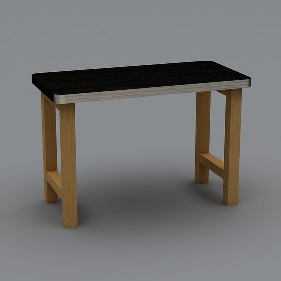 Stylish Low-Poly Wooden Table 3D model