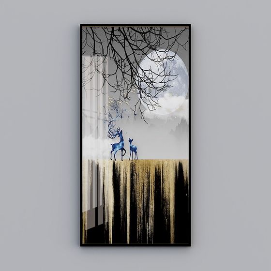 Moonlight Dual Deer 3D model