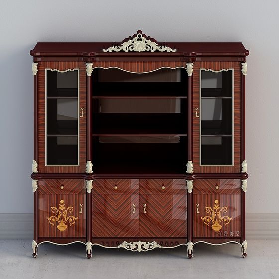 Royal Bookshelf 3D model