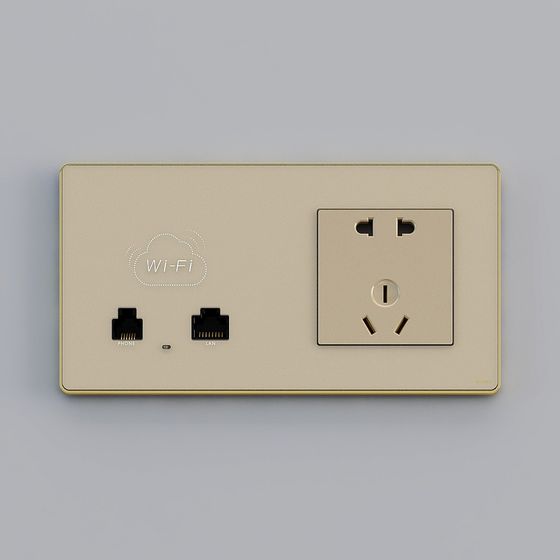Chic Low-Polygon Socket 3D Model for Modern Projects