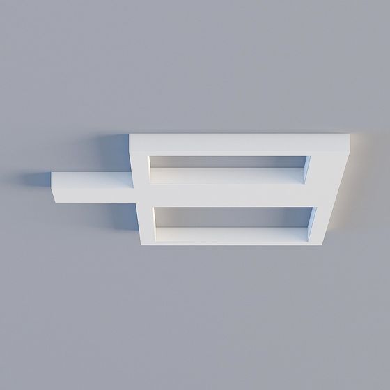 Stylish Floating Shelf 3D model for Contemporary Spaces