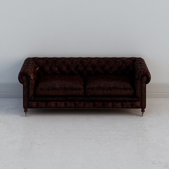 Vintage Leather Sofa 3D model for Modern Design