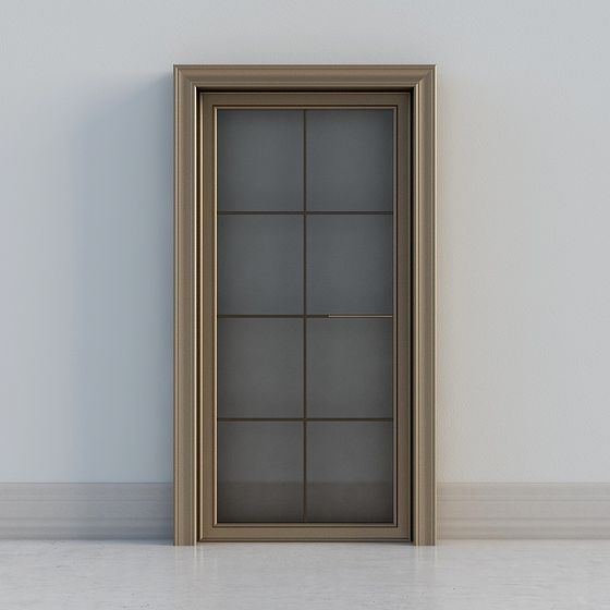 Elegant Glass Door 3D model for Modern Interiors