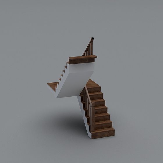 Unique Low-Polygon Staircase 3D model