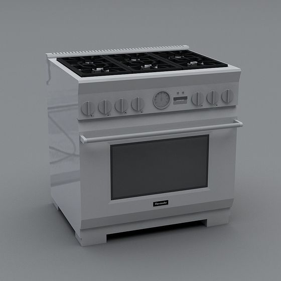 Sleek Gas Stove 3D model for Modern Kitchen Designs