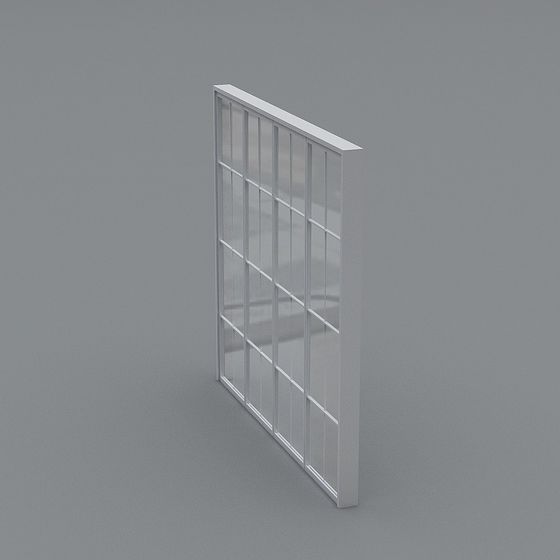 Low-Poly Glass Curtain Wall 3D model