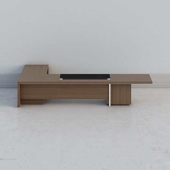 Stylish L-Shaped Office Desk 3D model