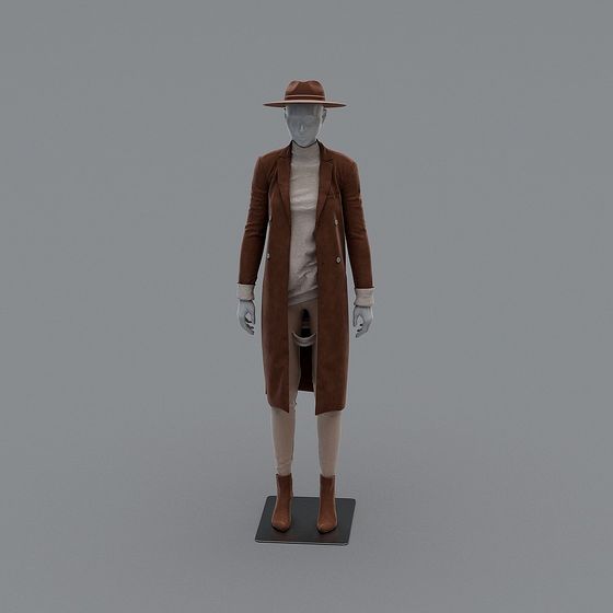 Mystical Detective 3D Model in Low Poly Style