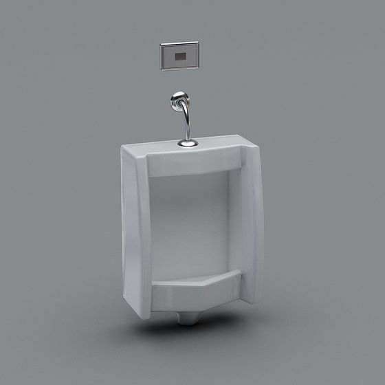 Minimalist Urinal 3D model for Modern Spaces