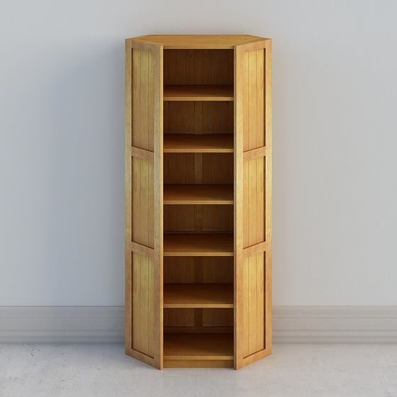 Wooden Storage Cabinet 3D model