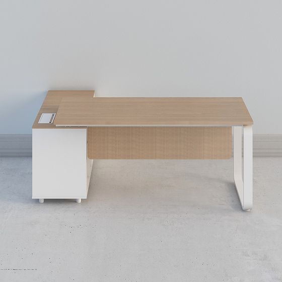 L-Shaped Office Desk 3D model