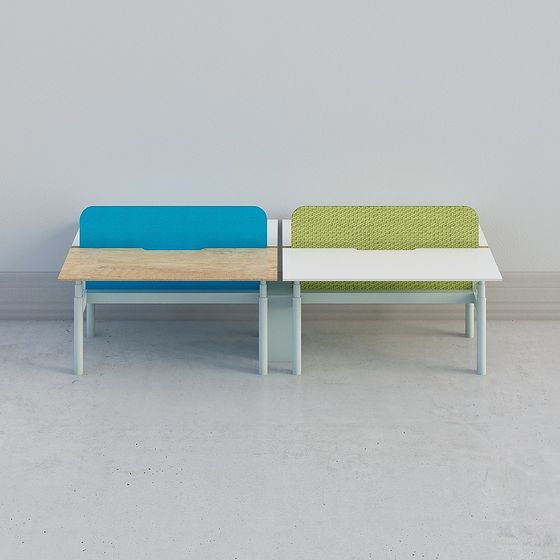 Two-Tone Bench 3D model for Modern Spaces