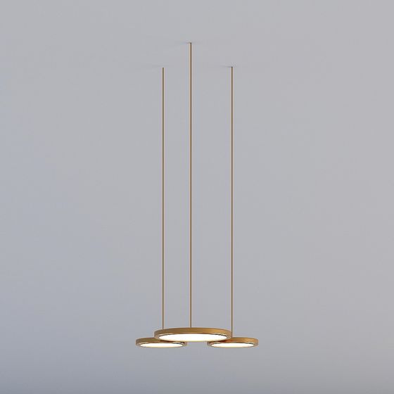 Elegant Suspended Halo Light 3D model for Modern Spaces